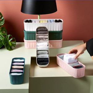 ONTC 4 Piece Multipurpose Storage Box Organizer (Multicolor) Drawer ...