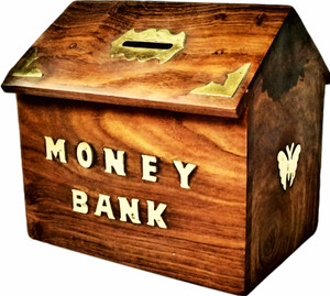 RMWoodArt hut coin bank Cash Box Price in India - Buy RMWoodArt hut ...