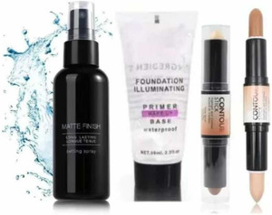 sassy beauty Makeup combo contour stick with makeup base primer fixer ...
