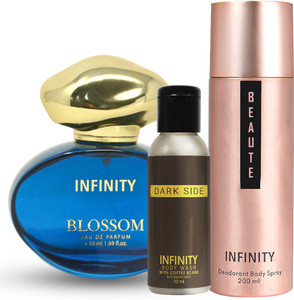 INFINITY Blossom EDP Perfume 50ml, Beaute Deo Body Spray 200ml, Dark ...
