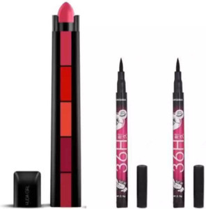 SHEFFO The 5in1 Red Edition matte lipstick with 36H waterproof black ...