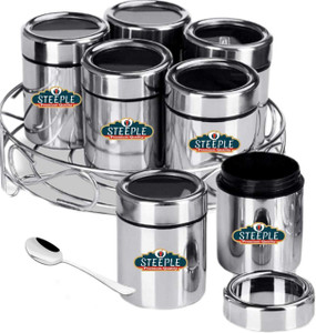 STEEPLE Premium Grade Stainless Steel Containers (1 SS Stand+7 ...