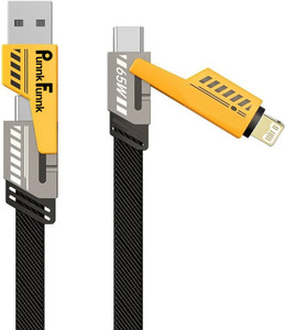 PunnkFunnk Lightning Cable 1 m Metal Braided 4in1 Lightning Cable – 1m ...