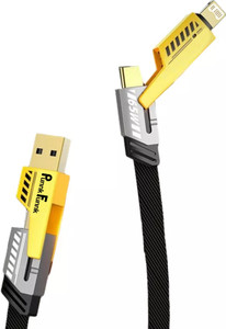 PunnkFunnk Lightning Cable 1 m Metal Braided 4in1 Lightning Cable – 1m ...