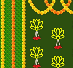 HARSHAD CREATION Pooja Decoration 8F & 5F Altar Cloth Price in India ...