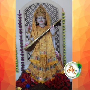 Jain Shree Vastram FANCY YELLOW DEITY DRESS, IDOL LENGTH 1FT/12INCH ...