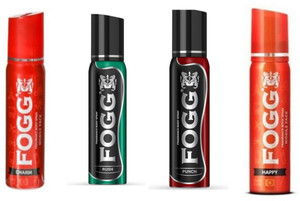 Buy FOGG CHARM RUSH PUNCH HAPPY DEO 25ML PACK OF 4 Eau de Parfum - 100 ...