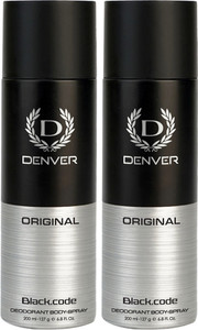 Denver Black Code 150ml each Combo Deodorant Spray - For Men Price in ...