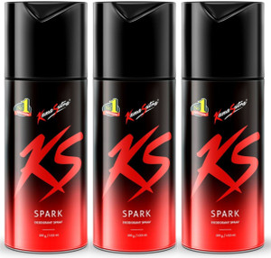 KS SPARK 3 Body Spray - For Men & Women (450 ml, Pack of 3) Deodorant ...