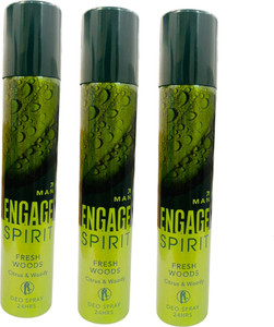 Engage Spirit Fresh Woods Citrus& Woody Deo Men Perfume Body Spray ...