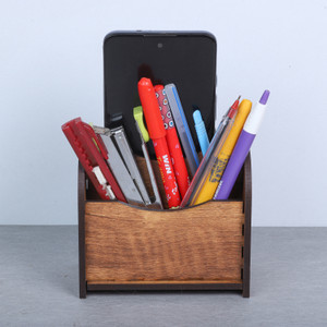 Flipkart.com | TEAKWOOD ART 1 Compartments wood pen pot - pen pot