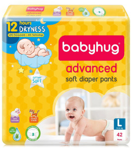 babyhug Advanced Pant Style Diaper - Large (42 pieces) - L - Buy 42 ...