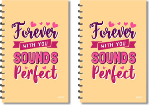 SADAFAL Forever with You Sounds Perfect (Ruled - A5 Size - Pack of 2 ...