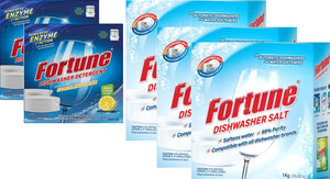 FORTUNE Dishwasher Detergent (2 Unit) + Salt (3 Unit) Dishwashing ...
