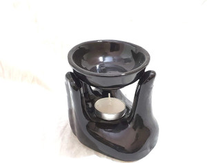 LANDSLIDE Ceramic Hand Type Aroma, Burner with 1 Tea Light, Candle ...