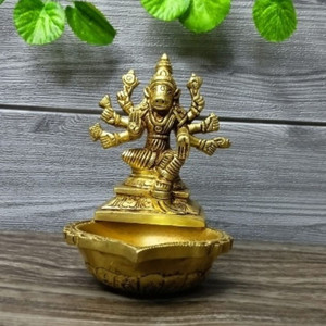 GODS CHOICE Brass Varahi Agal Diya For Pooja/Decor Size : 5.5 Inches ...