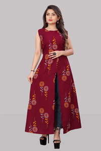 maruti fab Women Maxi Red Full Length Dress - Buy maruti fab Women Maxi ...