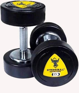LCARNO Rubber Dumbbell FOR GYM & HOME EXERCISE 15 KG 2 pcs Muscle ...
