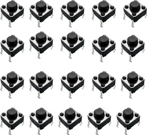 R&D Mini 6×6×4.3 mm Tactile Push Button – Low-Profile PCB Switch_packof ...