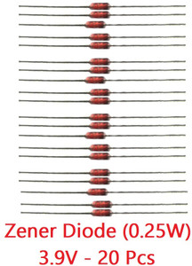 Elph Pack of 20, 0.25 Watt 3.9V Zener Diode |Reliable Voltage ...