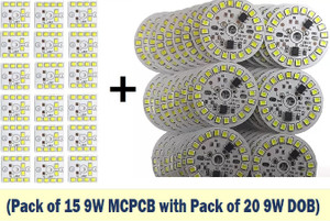 geeta enterprises (PACK OF 15) 9w MCPCB With Pack of 20 DOB ( Direct on ...