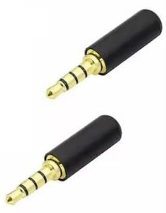 ERHIndia 2 Pcs 3.5 mm Stereo Aux Pin 4 Pole Metal for Audio Output ...