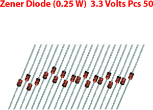 Elph Pack of 50, 0.25 Watt 3.3V Zener Diode |Reliable Voltage ...