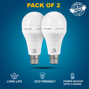 Glowing Night 12W LED AC/DC Inverter Bulb with Emergency Power Supply ...