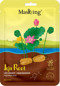 MasKing Jeju Root Facial Sheet Mask Root + Niacinamide,Face Serum Mask ...