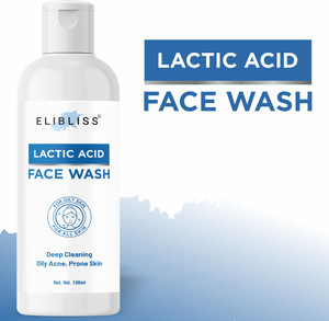 ELIBLISS Lactic Acid Face wash for Deep Cleanses Skin, Prevents Acne ...