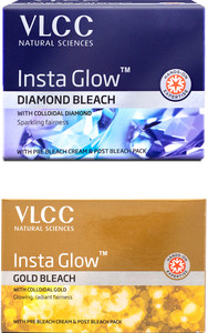 VLCC Insta Glow Diamond & Gold Bleach - 60 g x 2 Price in India - Buy ...
