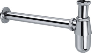 Mysis New Premium Steel Round Bottle Trap Set with Outlet Pipe for ...