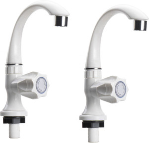 BATHONIX PVC Plastic Swan Neck Tap with Foam flow for Wash Basin (Pack ...