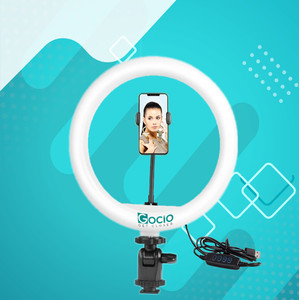 GOCIO 10 “ Big Selfie LED Ring Light Only with mobile light & Phone ...