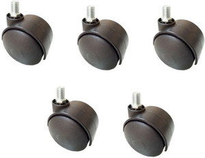 kanix Castor Thread Type Revolving Chair Wheel Set of 5 Furniture ...