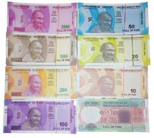 BBS DEAL Combo Gift Pack (7 Each x 8=56 Nakli Note) Playing Indian ...