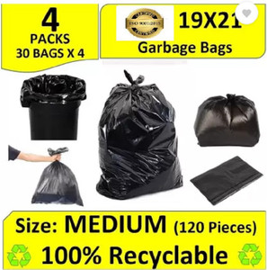 B S NATURAL Garbage Bags Size Medium (19 X 21 in) (48X 53 cm) 120 ...