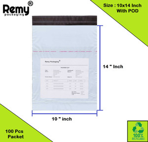 REMY PACKAGING 10X14 Inch Tamper Proof Courier Bag With POD Cover ...