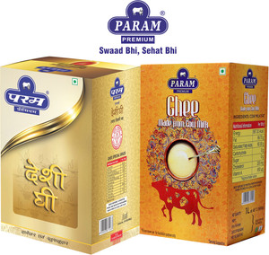 Param Desi Ghee and Cow Ghee Pack of 2 | Made from Fresh Milk and Rich ...