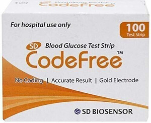 SD Codefree Sugar check 100 Glucometer Strips Price in India - Buy SD ...