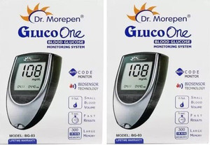 Dr. Morepen Gluco One Blood Glucose machine bg03 meter only pack 2 ...