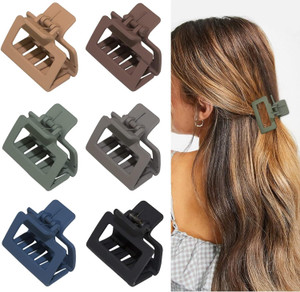 Trendy Club 6 Pcs Small Hair Clutcher With Multi Color Hair Claw Clips ...