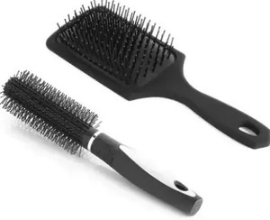 Jus’Be U Paddle Hair Brush and Round Hair Comb Brush with Soft Nylon ...