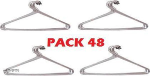 tenco Stainless Ultra & Durable Steel Dress Pack of 48 Hangers For ...