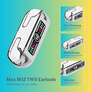 GR-TECH M12 Max Earbuds Bluetooth Bluetooth Price in India - Buy GR ...