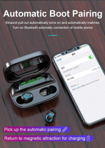 Techgadgest TWS M10 earbuds with powerbank and microphone Bluetooth ...