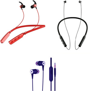 LEVELPLUS Buzz & Punch With Silver Cap Neckband Combo 45 Hours Playtime ...