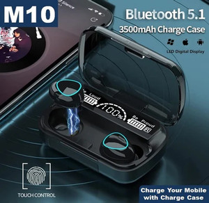 M10 TWS Wireless Earbuds (5.1v)- Touch Control Bluetooth Headset Price ...