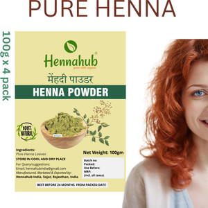 hennahub Natural and Organic Best in Market Henna Powder 100g x 4 pack ...