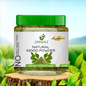 Pure Jangali Organics Natural Dye for Black Hair , Indigo leaves powder ...